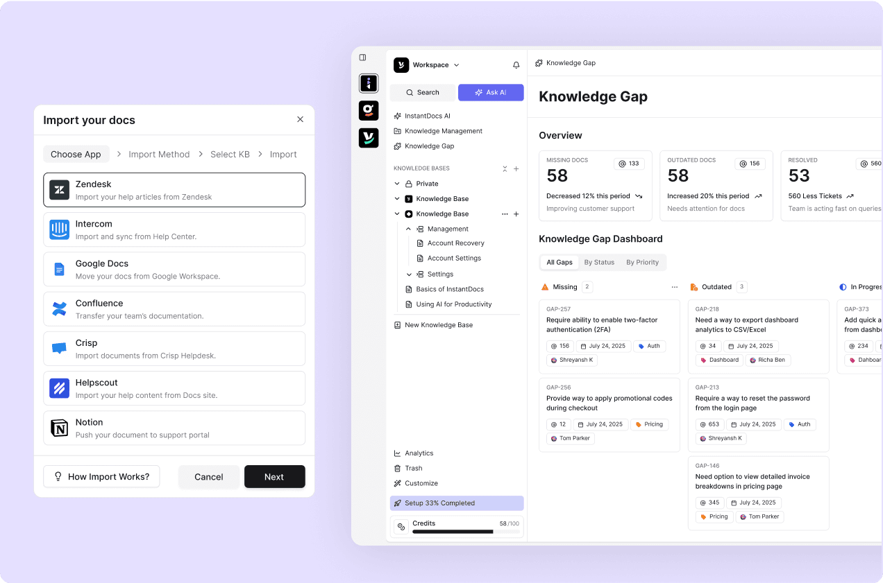InstantDocs | AI knowledge base software