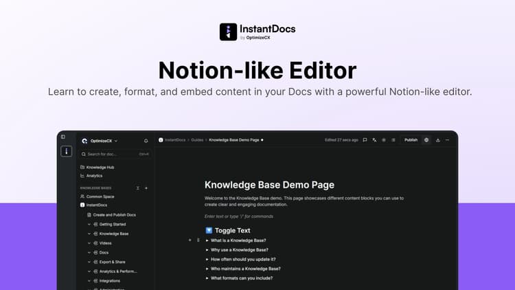 InstantDocs | AI knowledge base software