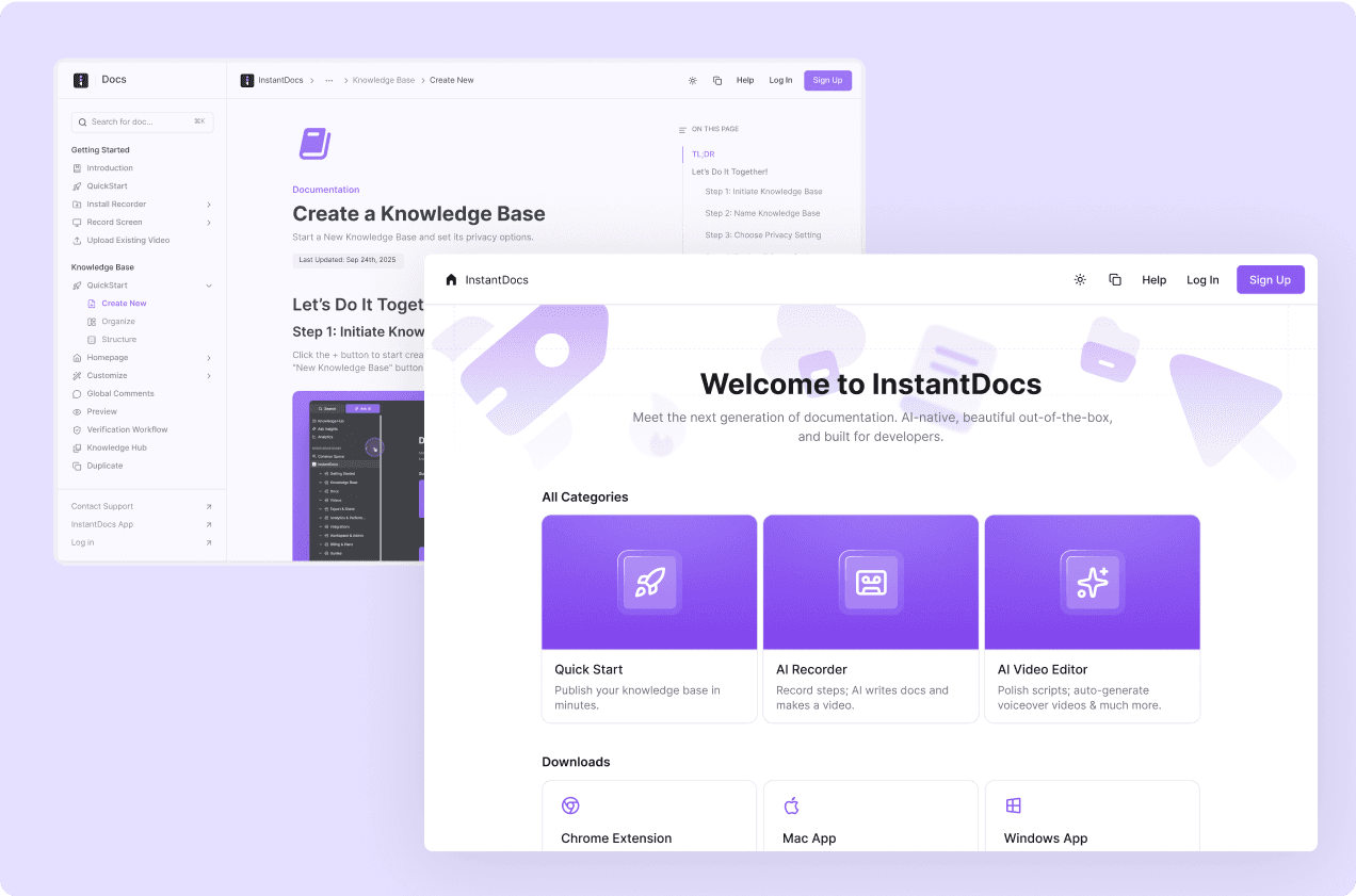 InstantDocs | AI knowledge base software